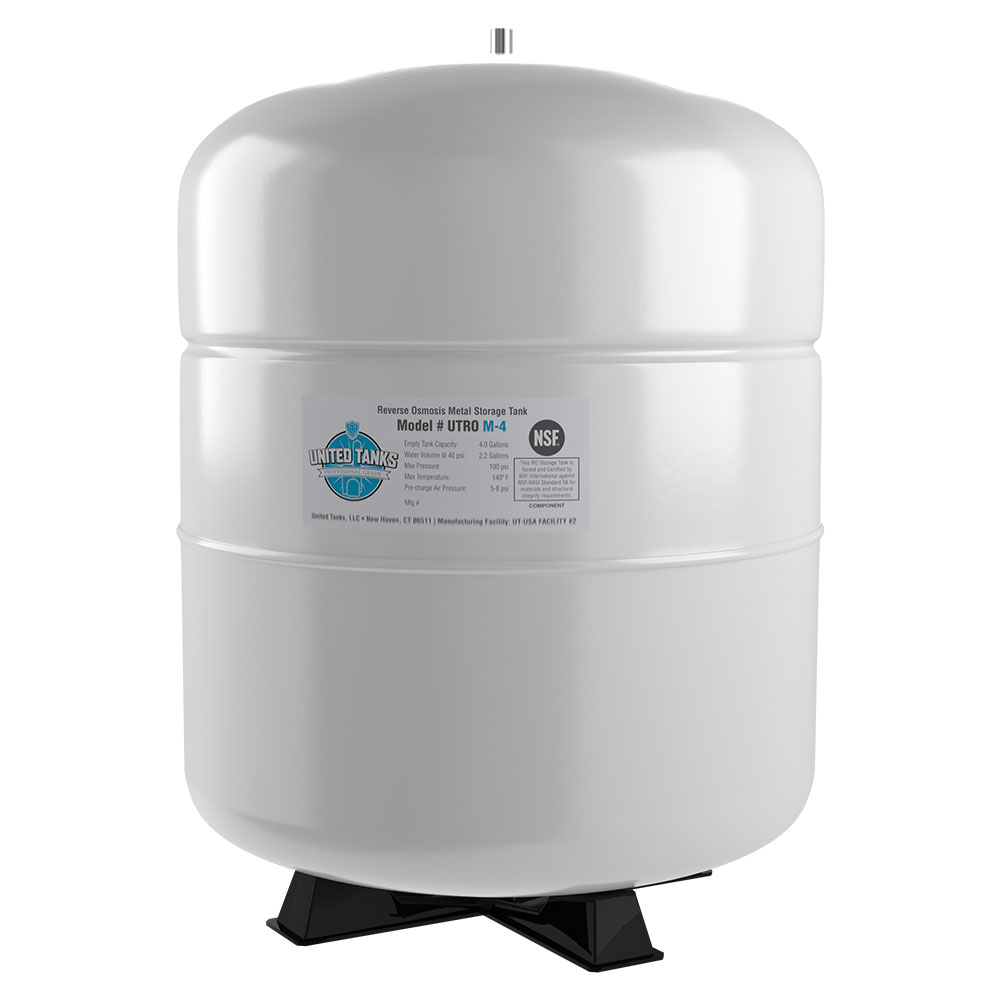 RO-132, 4 Gallon Metal RO Tank White, 1/4 MPT – WaterWorld USA